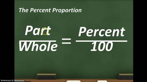 Percent Proportions and Tax,Tip,Discount 6th - 8th Grade Flashcard ...