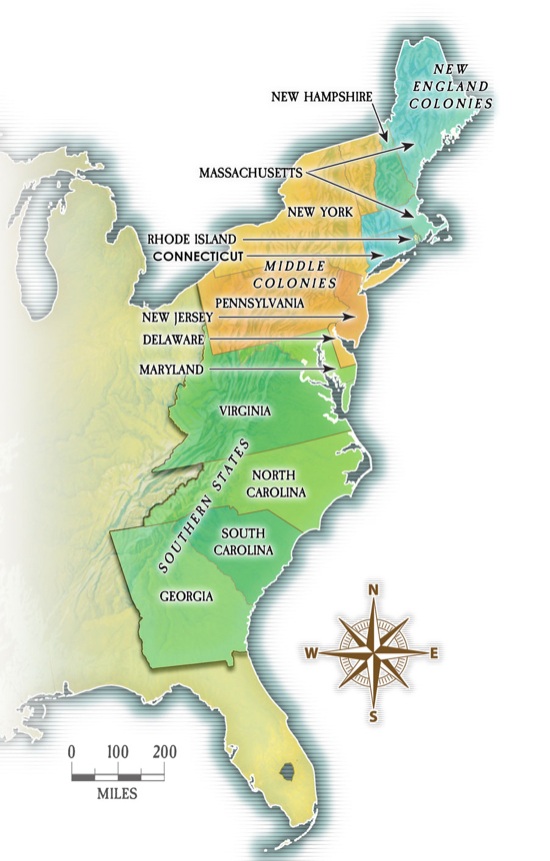 SS Chapter 4 Lesson 1 New England, Middle, and Southern Colonies Flashcards