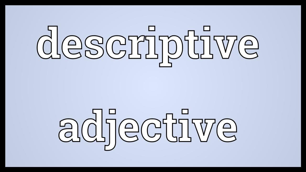 L3.1 Descriptive Adjectives FiB Sra. Arbaugh 9th - 12th Grade Flashcard ...