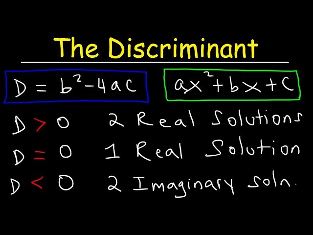 Understanding the Discriminant 9th - 12th Grade Flashcard | Wayground