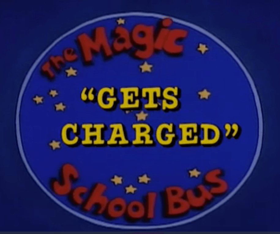 Magic School Bus Gets Charged Flashcard