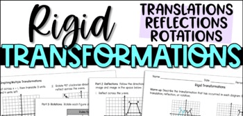 Rigid Transformations & Evaluating Functions Refresher 8th Grade ...