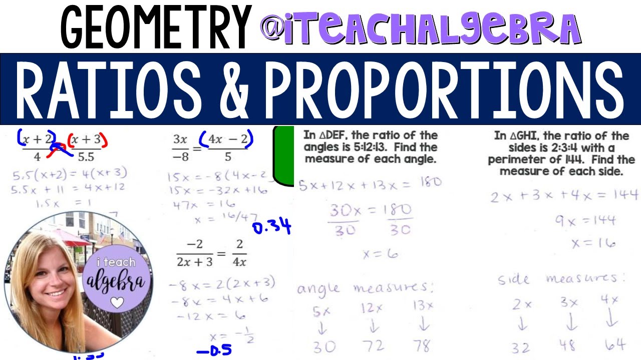 Triangle Ratios and Proportions Problems 9th - 12th Grade Flashcard ...