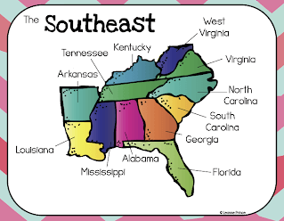 All About the Southeast Region Flashcard 4th Grade Flashcard | Wayground