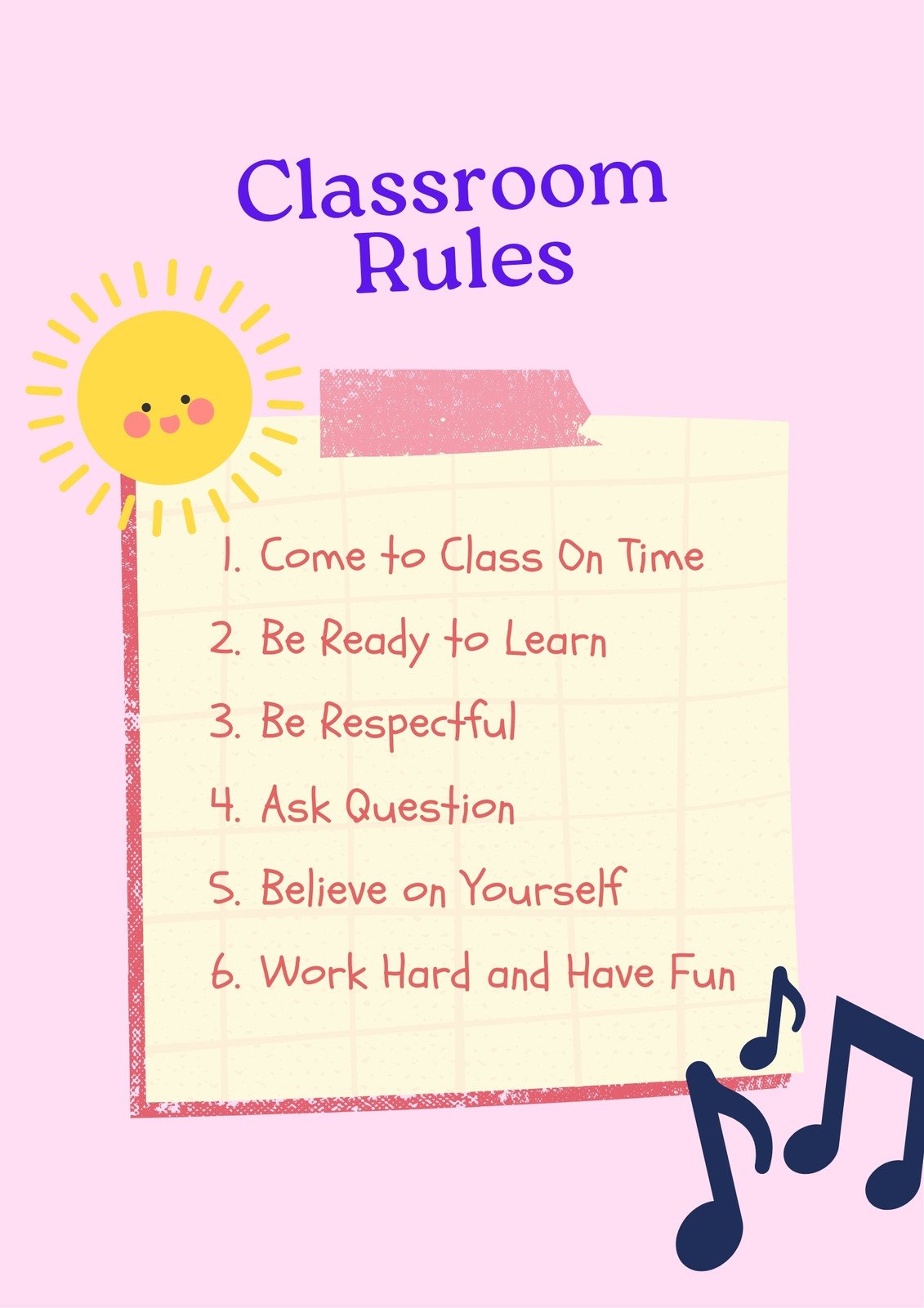 Classroom Rules Flashcard Flashcard